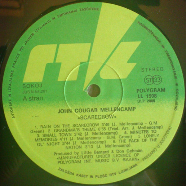 John Cougar Mellencamp - Scarecrow (LP, Album) - Woodstock Shop